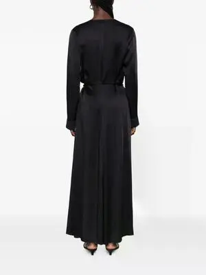 FORTE_FORTE Belted V-neck Maxi Dress