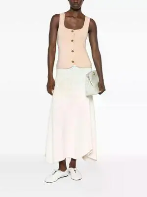 FORTE_FORTE Knitted Vest With Button Detail - Neutrals
