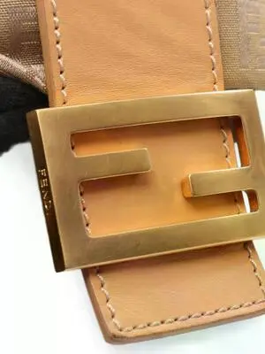 Fendi 2010s Zucchino Mamma Baguette Shoulder Bag