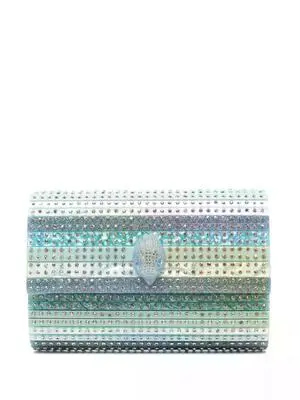 Kurt Geiger Eagle Crystal-embellished Clutch Bag - Blue