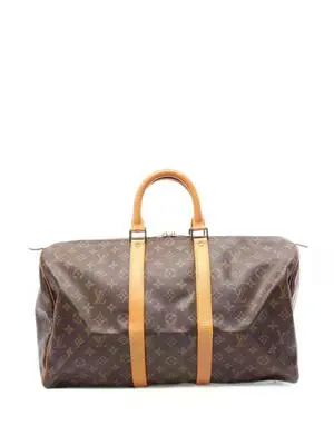 LOUIS VUITTON Monogram Keepall 45 Holdall - Brown