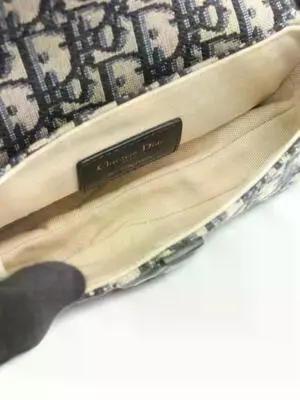 Dior 2010s Oblique Jacquard Saddle Handbag