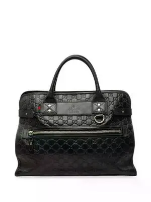 Gucci Embossed Leather Business Bag
