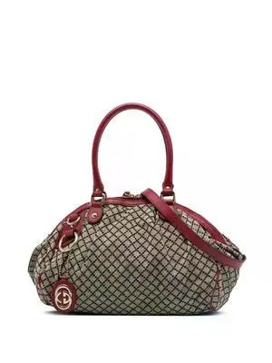 Gucci 2016-2026 Diamante Canvas Sukey Satchel - Neutrals
