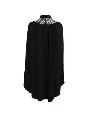 Saint Laurent Embellished Cape Dress