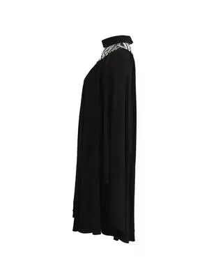 Saint Laurent Embellished Cape Dress