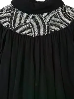 Saint Laurent Embellished Cape Dress