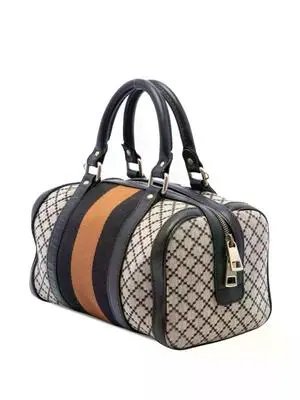 Gucci 2016-2026 Small Diamante Canvas Web Joy Boston Bag Satchel - Neutrals
