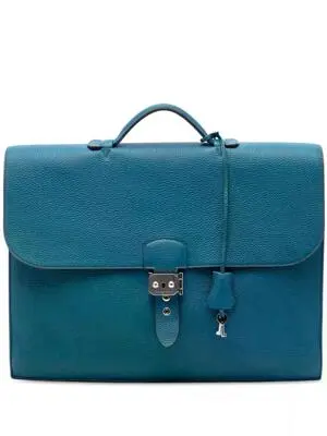 Hermès Sac A Depeches 38 Business Bag - Blue