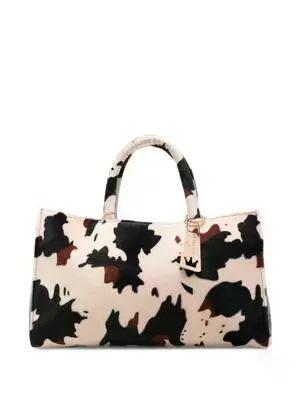 LA MILANESA Michep Cow-print Tote Bag - Neutrals