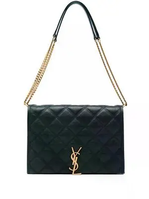 Saint Laurent Small Quilted Lambskin Becky Chain Shoulder Bag - Green