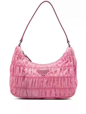 Prada Tessuto Gaufre Re-edition Shoulder Bag - Pink