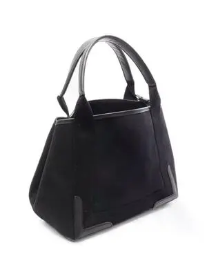 Balenciaga Canvas Leather Trim Tote Bag