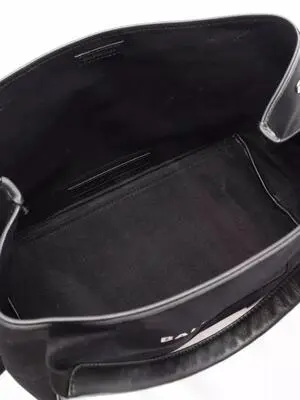 Balenciaga Canvas Leather Trim Tote Bag