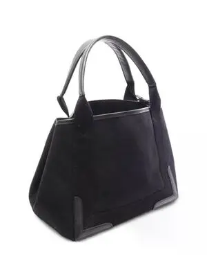 Balenciaga Canvas Leather Trim Tote Bag