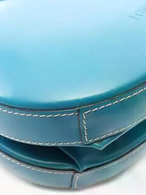 Loewe Round Debossed Logo Mini Handbag - Blue