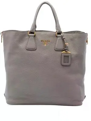 Prada Vitello Daino Side Zip Tote Bag