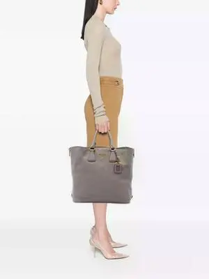 Prada Vitello Daino Side Zip Tote Bag