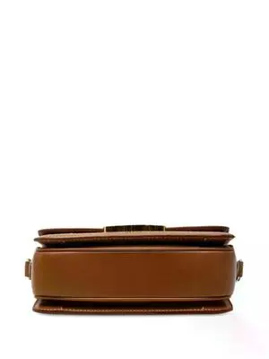Celine Teen Embroidered Canvas And Calfskin Triomphe Cross Body Bag - Neutrals