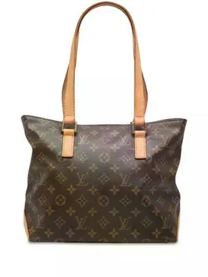 LOUIS VUITTON 2002 Monogram Cabas Piano Tote Bag - Brown