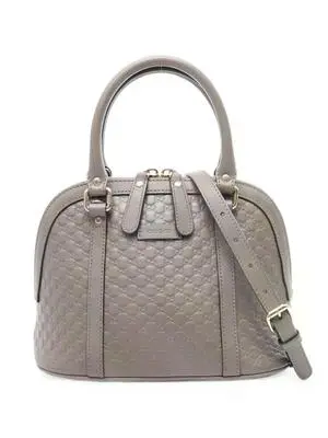 Gucci Micro Guccissima Leather Dome Handbag - Grey
