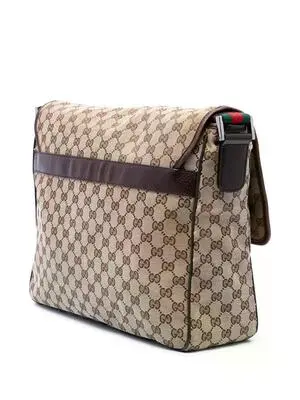 Gucci Gg Canvas Web Flap Messenger Bag