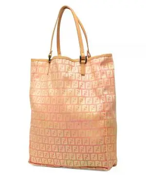 Fendi Zucchino Canvas Vertical Tote Bag