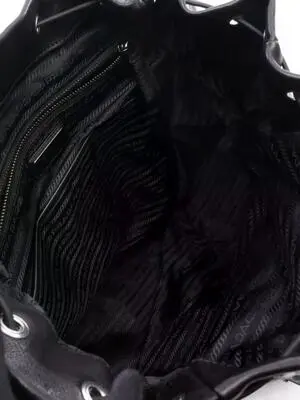 Prada Leather Triangle Logo Backpack