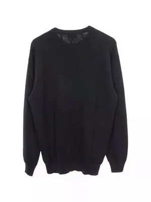 Giorgio Armani Logo Pattern Crew Neck Sweater