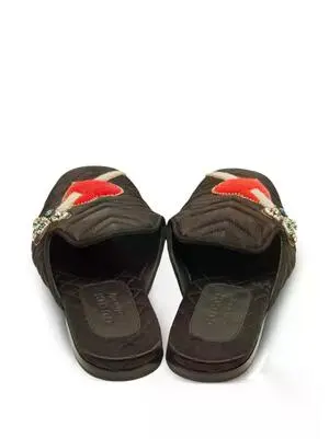Gucci Quilted Heart-patch Mules