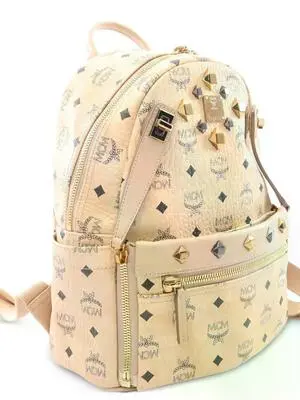 Mcm Stark Visetos Stud-embellished Backpack