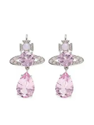 VIVIENNE WESTWOOD Orb Motif Drop Earrings With Crystal Embellishment
