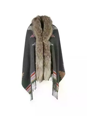 BAZAR DELUXE Geometric-pattern Poncho