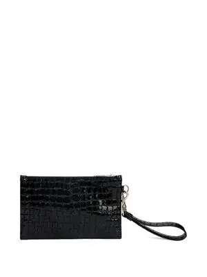 Roberto Cavalli Croc-effect Tiger-motif Clutch Bag