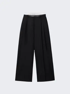 Alexander Wang Mid-rise Layered Boxer Tailored Pant - Black