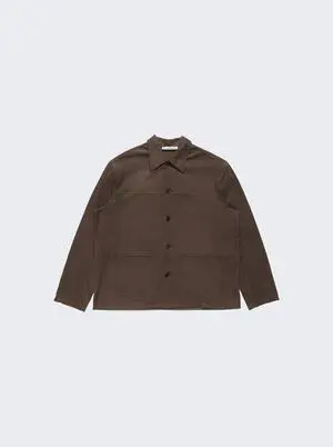 Acne Studios Faux Suede Overshirt Chocolate