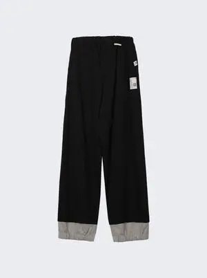 Mihara Yasuhiro Layered Wool Trousers - Black