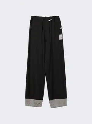 Mihara Yasuhiro Layered Wool Trousers - Brown