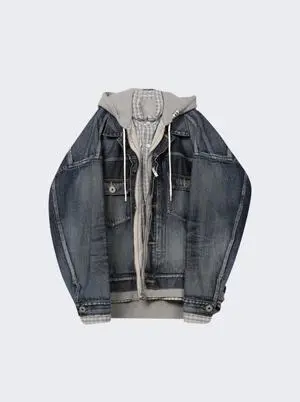 Mihara Yasuhiro Triple Layered Denim Jacket - Indigo