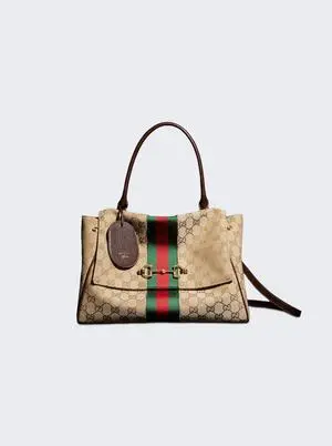 Gucci Gucci Paparazzo Medium Top Handle Bag Brown