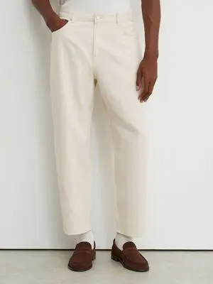 REISS Freddie Barrel-leg Jeans - White