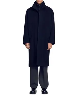 Sandro Owen Wool Blend Long Coat