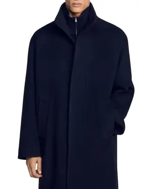 Sandro Owen Wool Blend Long Coat