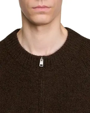 Sandro Zip Up Cardigan Sweater