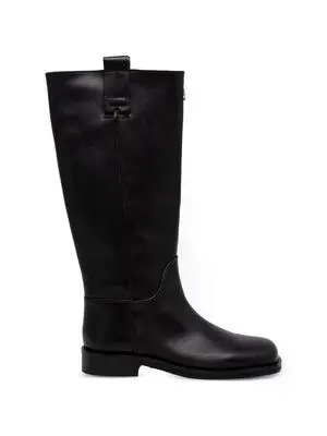Patrizia Pepe Logo-plaque Leather Boots