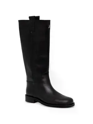 Patrizia Pepe Logo-plaque Leather Boots