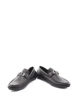 Dior Leather Cd Logo Loafers