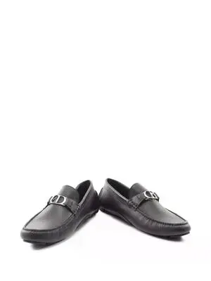 Dior Leather Cd Logo Loafers
