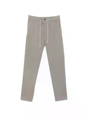 Eleventy Drawstring-waist Pleated Trousers - Grey