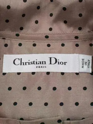 Dior 2010s Polka-dot Ruffled Blouse